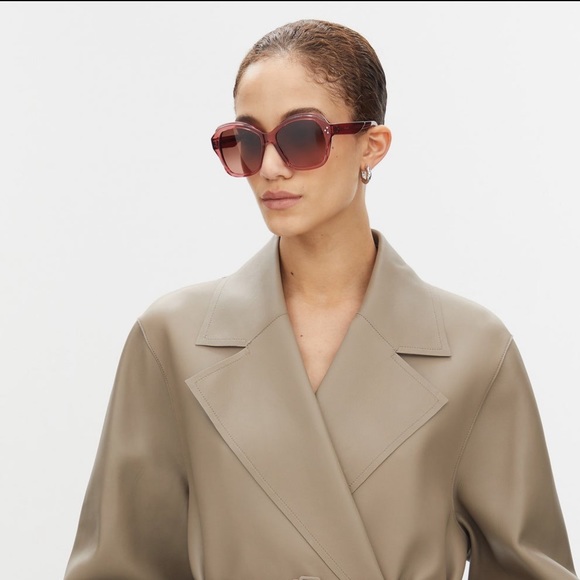 Celine | Accessories | Celine Rose Pink Acetate Round Sunglasses ...
